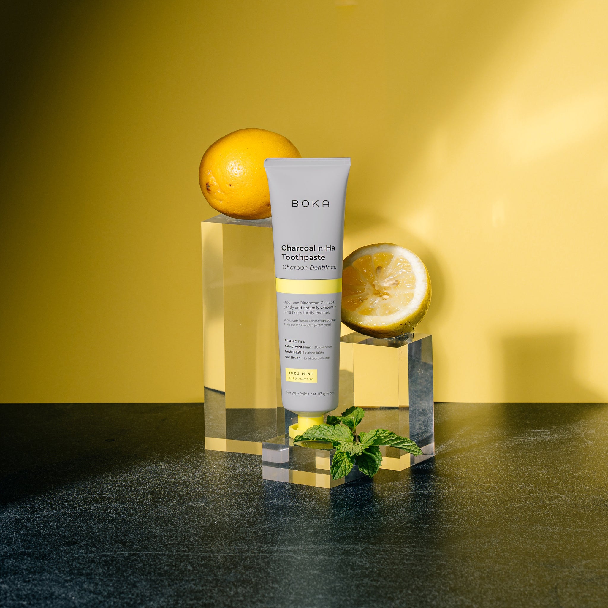 Charcoal Yuzu Mint Whitening n-Ha Toothpaste – Boka